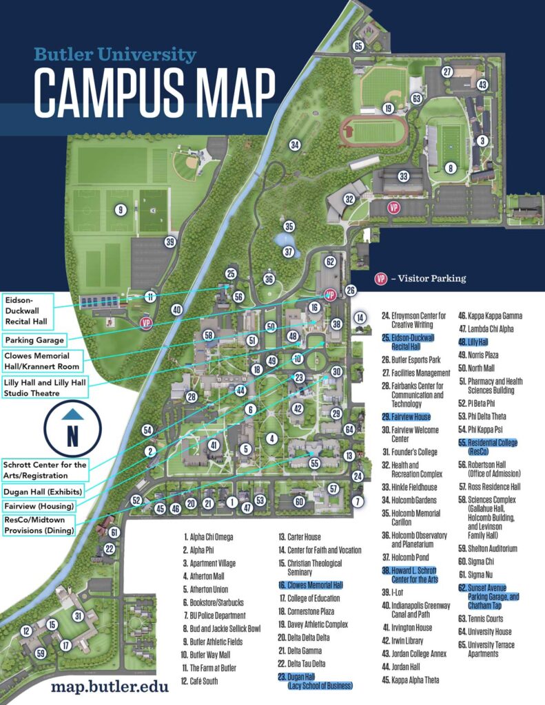 Butler Campus Map - IDRS 2025 Conference
